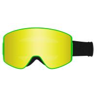 China Magnetic Double-Layer Anti-Fog Ski Goggles with Color Mirror Coating - 200 Piece MOQ, 30 Day Production for sale