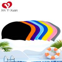 China Adult women's long hair swimming cap with customizable LOGO, high elasticity, ear protection, waterproof - silicone swimming cap manufacturer for wholesale for sale