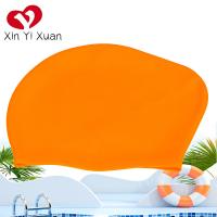 China Adult women's long hair swimming cap with customizable LOGO, high elasticity, ear protection, waterproof - silicone swimming cap manufacturer for wholesale for sale