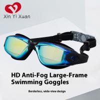 China Customized processing of men's and women's waterproof swimming goggles for adults. Professional anti-fog electroplated swimming goggles. High-definition swimming goggles for wholesale. for sale