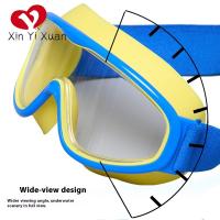 China Bright Color Boys Swimming Goggles 160g Fogless Big Frame Design 15.5-17cm Size Options for sale