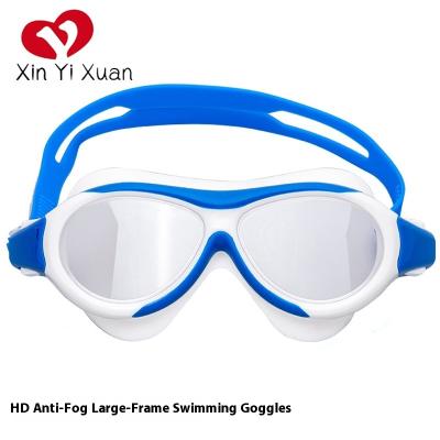 China Adult swimming goggles - New large-frame face mask diving silicone swimming glasses for adults. Cross-border electroplating. Customized OEM/ODM anti-fog swimming goggles. for sale