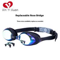 China New model adult-sized mask for snorkeling with silicone swimming glasses. Customized by overseas manufacturers for high-definition anti-fog swimming goggles. for sale
