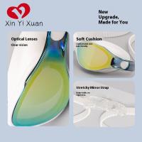 China Professional nearsighted swimming glasses for adults - large frame silicone anti-fog swimming glasses. Children's waterproof eye protection products - swimming glasses for both men and women. for sale
