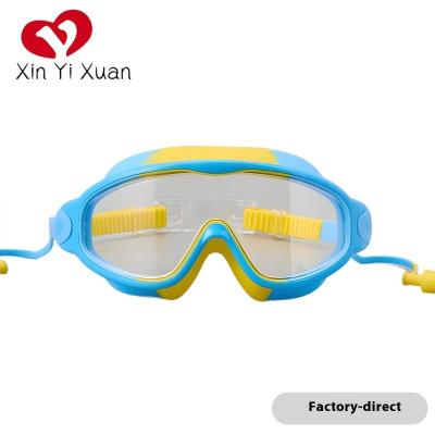 China Anti-Leaking Children's Swimming Goggles with Silicone Earplugs - Large Frame Anti-Fog Design YL2100 for sale