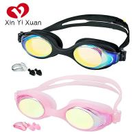 China Swimming Goggles Full Protection with Nose Clip Earplugs,Swim Pool Goggles for Men Women kids，EASY ADJUSTMENT for sale