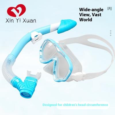 China Kids Snorkel Set with 180 Degree Panoramic View - Tempered Glass Mask & Dry Top Snorkel for Ages 5-15 for sale