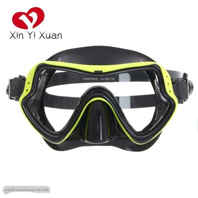 China Diving mask Anti-Fog Swimming Snorkel mask Suitable for Adults Scuba Dive Swim Snorkeling Goggles Masks ，The skirt of the mask is made of soft food-grade liquid silicone for sale