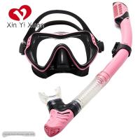 China Adult Snorkeling Set with HD Tempered Glass Panoramic Mask and Dry-Top Snorkel - Anti-Fog Anti-Leak Design for sale