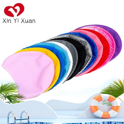 China Silicone Swimming Cap 50g/55g/65g/78g - Waterproof Bubble Design for Adults with High Elasticity for sale