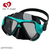 China Anti-Fog Diving Snorkeling Mask with Tempered Glass Lens and Liquid Silicone Frame for Adults 18+ for sale