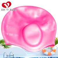 China Women's Silicone Swimming Cap with Moisture-Proof Ear Protection for Long Hair - High Elastic Waterproof Design in Multiple Colors for sale