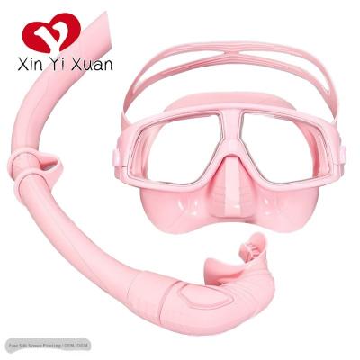 China Large Frame Adult Diving Mask with Anti-Fog HD PC Lenses - Waterproof Snorkeling Goggles for Men for sale