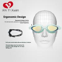 China Adult silicone swimming goggles - suitable for both men and women. Electroplated, high-definition, water-resistant and anti-fog silicone swimming goggles. Factory custom-made with stock available. for sale