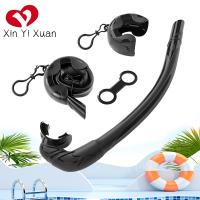 China Foldable Roll Up Hard Shell Snorkeling Breathing Tube with Silicone Construction for Adult Swimming Activities for sale