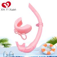 China Foldable Roll Up Hard Shell Snorkeling Breathing Tube with Silicone Construction for Adult Swimming Activities for sale