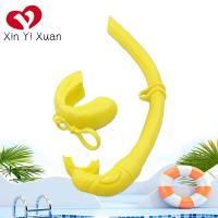 China Foldable Roll Up Hard Shell Snorkeling Breathing Tube with Silicone Construction for Adult Swimming Activities for sale