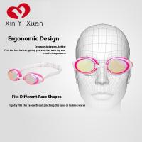 China New custom-made swimming goggles - high-definition waterproof and anti-fog large-frame silicone integrated earplugs for both men and women, suitable for cross-border outdoor swimming. for sale