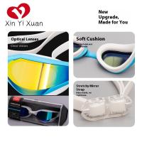China XF200 Electroplated Anti Fog Swimming Goggles with Polycarbonate Lenses and Adjustable Silicone Frame for Men for sale