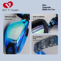 China XF500 High Definition Electroplated Silicone Swimming Goggles for Men with Anti-Fog PC Lens for sale