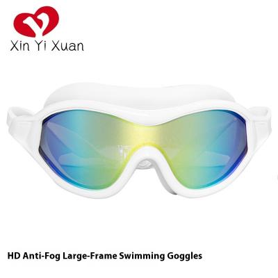 China 2025 Custom Large Frame Swimming Goggles - Glittering Electroplated - Adult Swimming Goggles - Anti-fog Silicone Swimming Goggles for sale