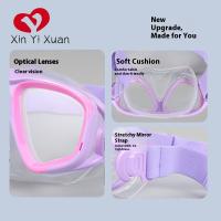 China New model diving mask - Silicone anti-fog snorkel mask - Customized by the manufacturer - Fully dry breathing tube face mask - Headband with fabric strap for diving glasses for sale