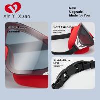 China Cross-border new style large-frame swimming goggles. Adult high-definition anti-fog electroplated swimming glasses. Factory customization. Silicone UV-protective swimming goggles. for sale