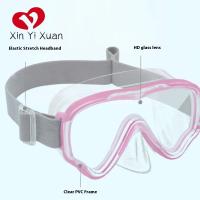 China Professional Wide-View Diving Mask with Anti-Fog Coating and Adjustable Headband for Clear Underwater Vision for sale