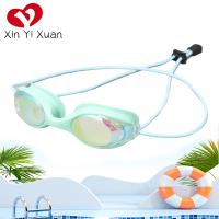 China New style swimming goggles - elastic rope version - waterproof and anti-fog swimming glasses - custom-made by the factory - electroplated - cross-border children's swimming goggles for sale