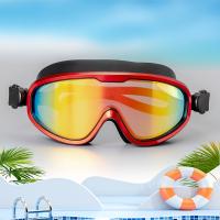 China High Quality Wholesale Ultraviolet Skin-friendly Silicone Large Frame Multi-color Swimming Goggles for sale
