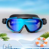 China High Quality Wholesale Ultraviolet Skin-friendly Silicone Large Frame Multi-color Swimming Goggles for sale