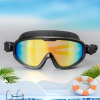 China High Quality Wholesale Ultraviolet Skin-friendly Silicone Large Frame Multi-color Swimming Goggles for sale
