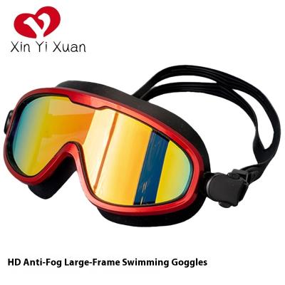 China High Quality Wholesale Ultraviolet Skin-friendly Silicone Large Frame Multi-color Swimming Goggles for sale