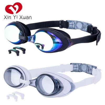 China New Product Explosion Small Frame Adjustable Silicone Strap Adult Swimming Goggles for Vacation Beaches for sale