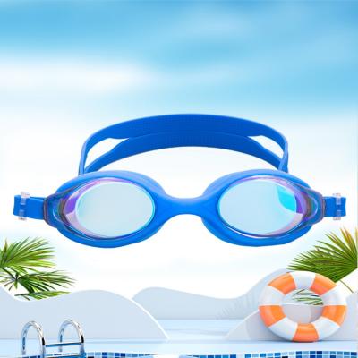 China Adjustable waterproof silicone anti-fog swimming goggles for children for sale