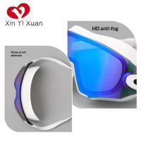 China High-Definition Anti-Fog Waterproof Swimming Goggles for Adults with Silicone Straps and PC Lenses for sale