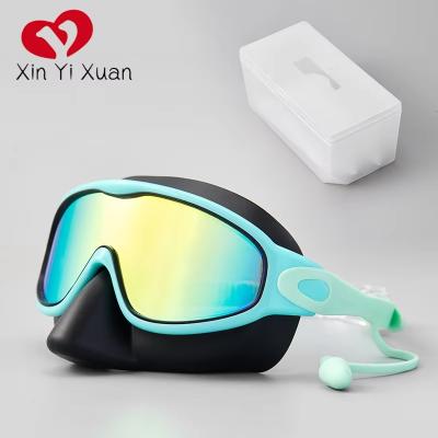China Adult Swimming Goggles with Anti-Fog Technology and Adjustable Silicone Strap in Electroplating Finish for sale