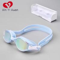 China Adult swimming goggles - High-definition anti-fog and waterproof electroplated - Women's and men's silicone connected swimming goggles - Factory direct supply for wholesale for sale