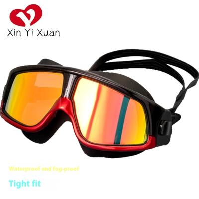 China Factory Direct Delivery of Customizable Waterproof and Anti-fog Silicone PC Adult Swimming Goggles for sale
