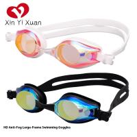 China Adult Anti-Fog Waterproof Swimming Goggles, HD PC Lens with Soft Silicone Eye Seal and Adjustable Silicone Head Strap for sale