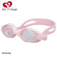 China Factory Wholesale Kids Swim Goggles Anti Fog Waterproof PC Impact Resistant Lens Soft Silicone Face Seal Flexible Silicone Head Strap for Children Swimming Training for sale