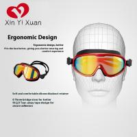 China Adult Swimming Goggles PP Frame PC Lens Soft Silicone Face Seal Adjustable Head Strap Anti Fog Waterproof Swim Glasses for sale
