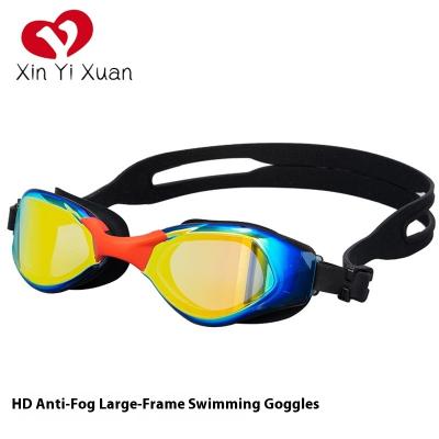 China Factory Wholesale Professional Adult Training Swim Goggles Impact Resistant PC Lens Skin Friendly Silicone Seal & Elastic Silicone Head Strap Waterproof Swimming Goggles for sale