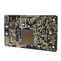 China Rigid Fast Turn Black Soldermask PCB 1.55mm Hard Gold Finger 30u