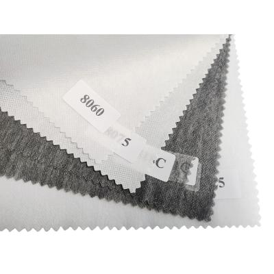 China Non Woven Fusible Interlining for Shirt Collar 150cm Width 100% Polyester Composition for sale