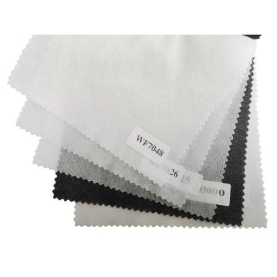 China Nonwoven Fusible Interlining Weight 17-100gsm Polyester/Nylon for Satin Fabric Type for sale