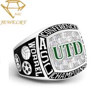 China Customize silver metal football championship ring sports championship rings for teams for sale
