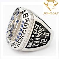 China Onyx Stone Silver Custom Championship Ring Personalized Name Number for sale