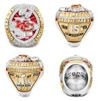 China Customize silver metal football championship ring sports championship rings for teams for sale