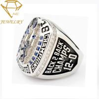 China Custom Sports Team Championship Rings Silver Football Champions Ring With Your LOGO&TEXT for sale